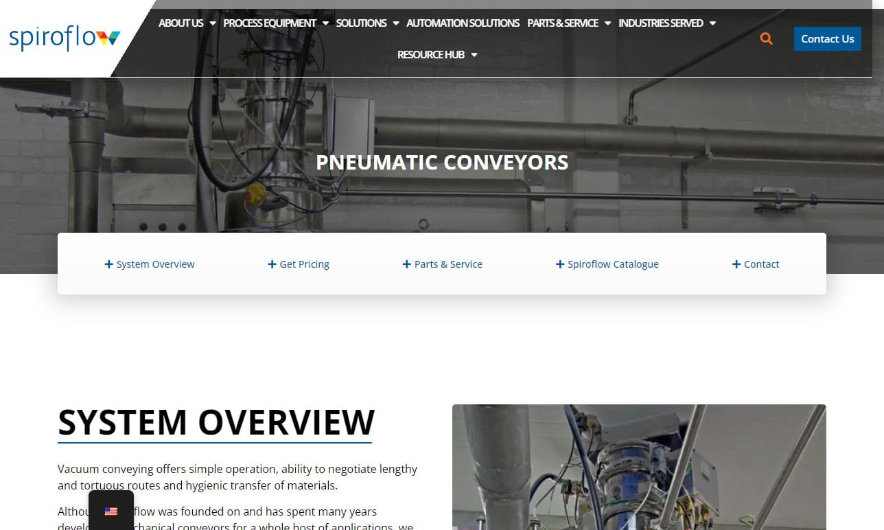 Spiroflow Systems, Inc. | Pneumatic Conveyor